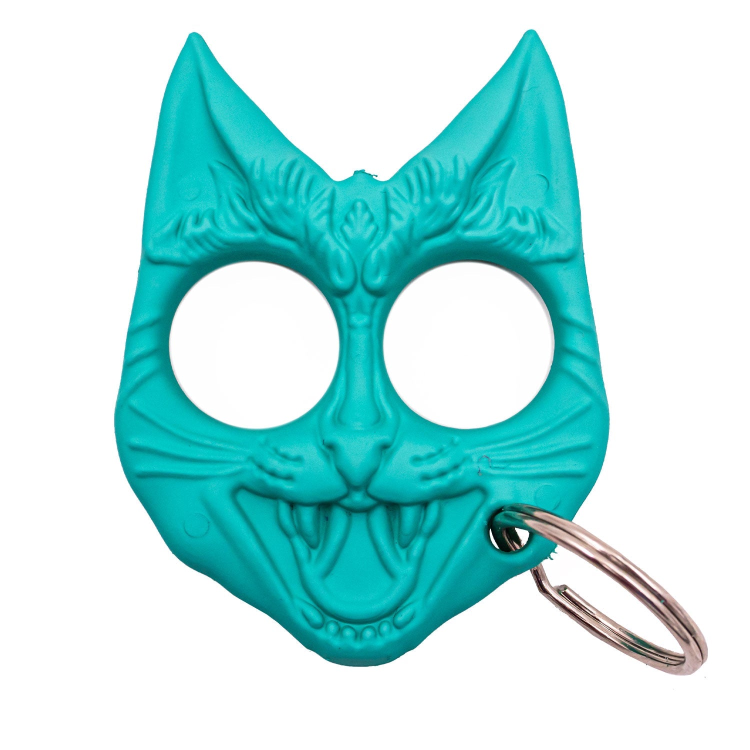 Evil Cat Keychain - Tiffany Blue – Blades For Babes