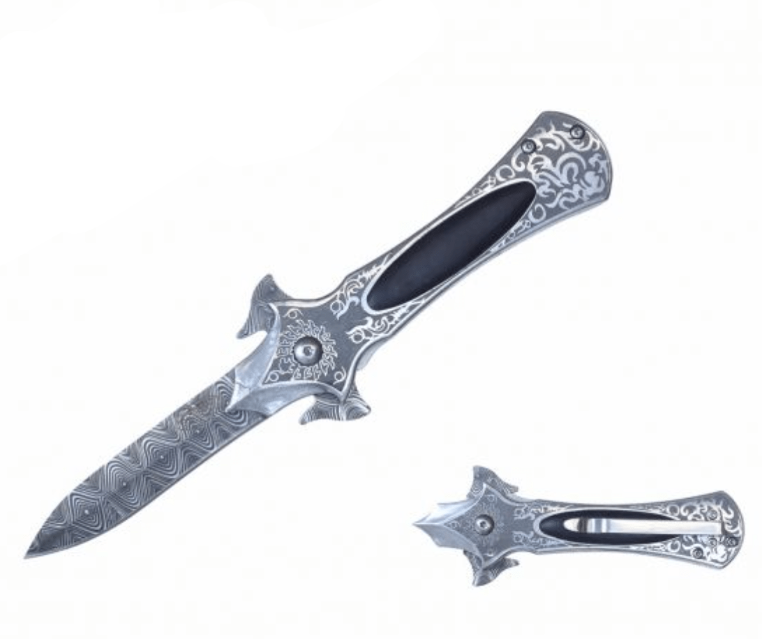 Royal Damascus Knife - Black – Blades For Babes