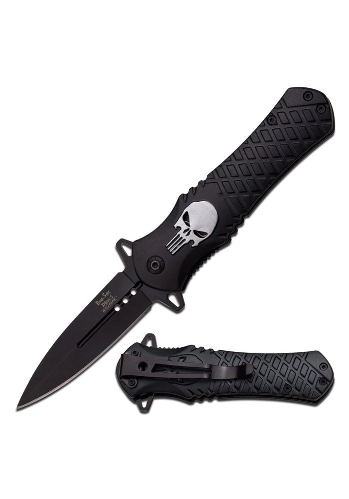 Punish Skull Spring Assisted Knife – Blades For Babes