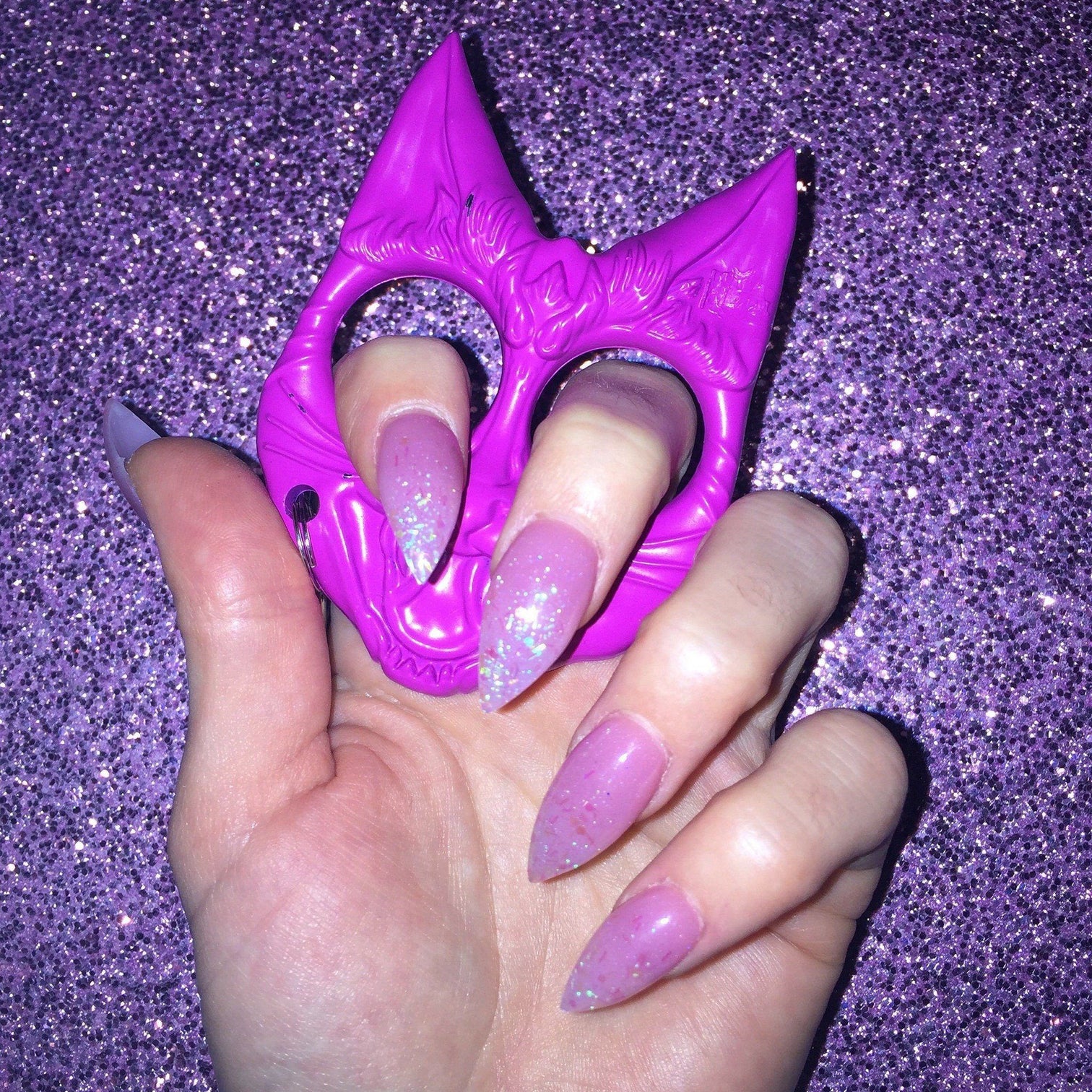 Buy Pink Colored Kitty Cat Knuckles with Key Ring Online – Blades For Babes
